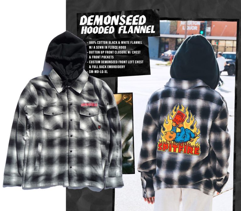 SPITFIRE DEMONSEED HOODED FLANNEL SHIRT フランネルシャツ ネルシャツ フード スピットファイヤー