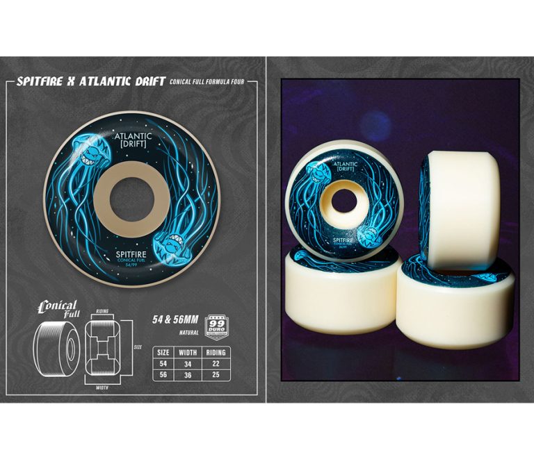 SPITFIRE x ATLANTIC DRIFT FORMULA FOUR WHEEL CONICAL FULL SHAPE スピット ...